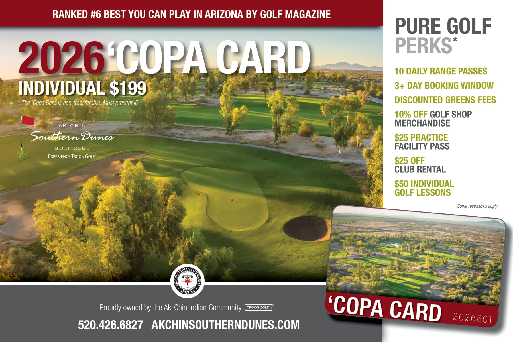 Copa Card - Ak-Chin Southern Dunes Golf Club